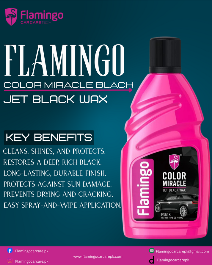 FLAMINGO COLOR MIRACLE 410ML BLACK – Flamingo Car Care